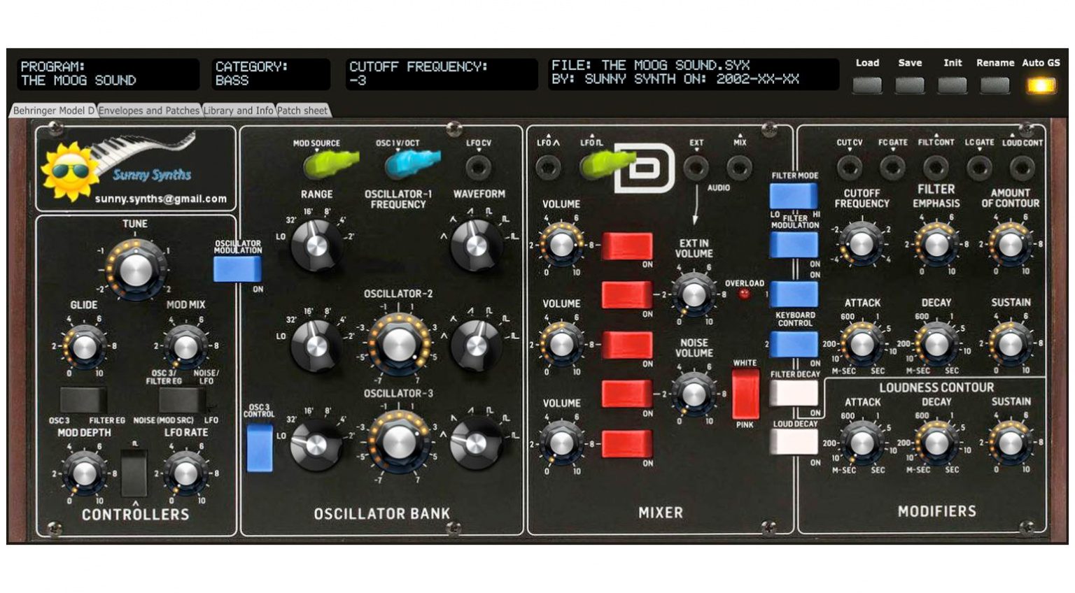 Ctrlr Patch Saver VST Plug-in für Behringer Odyssey, Poly D, K-2 und ...