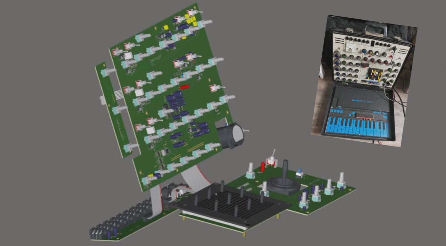 Behringer EMS-VCS 3-Clone "Synthi B" erneut als echtes Gerät gezeigt ...