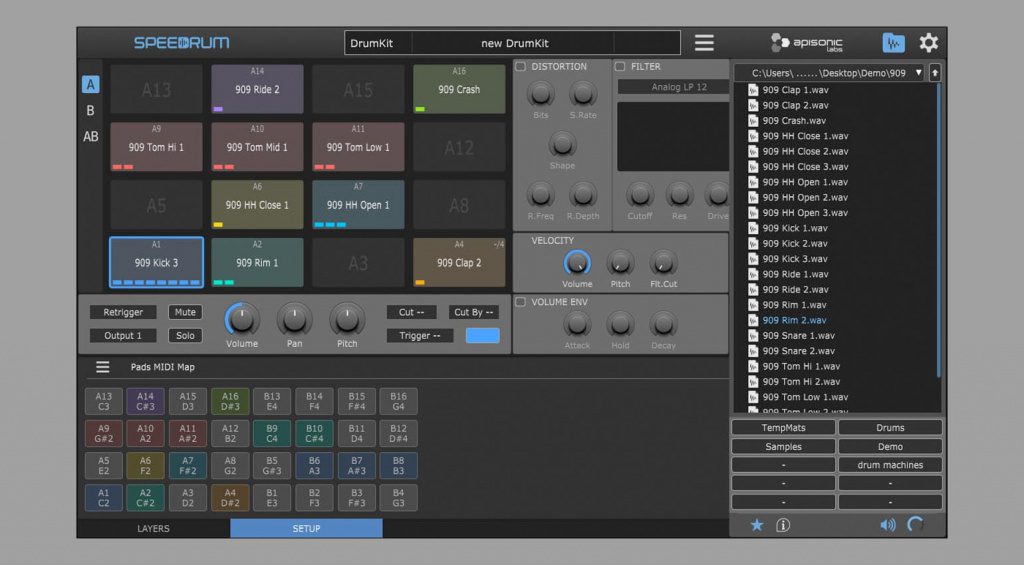 Apisonic Labs Speedrum: Drum-Sampler im MPC-Stil für Mac, PC und Linux ...