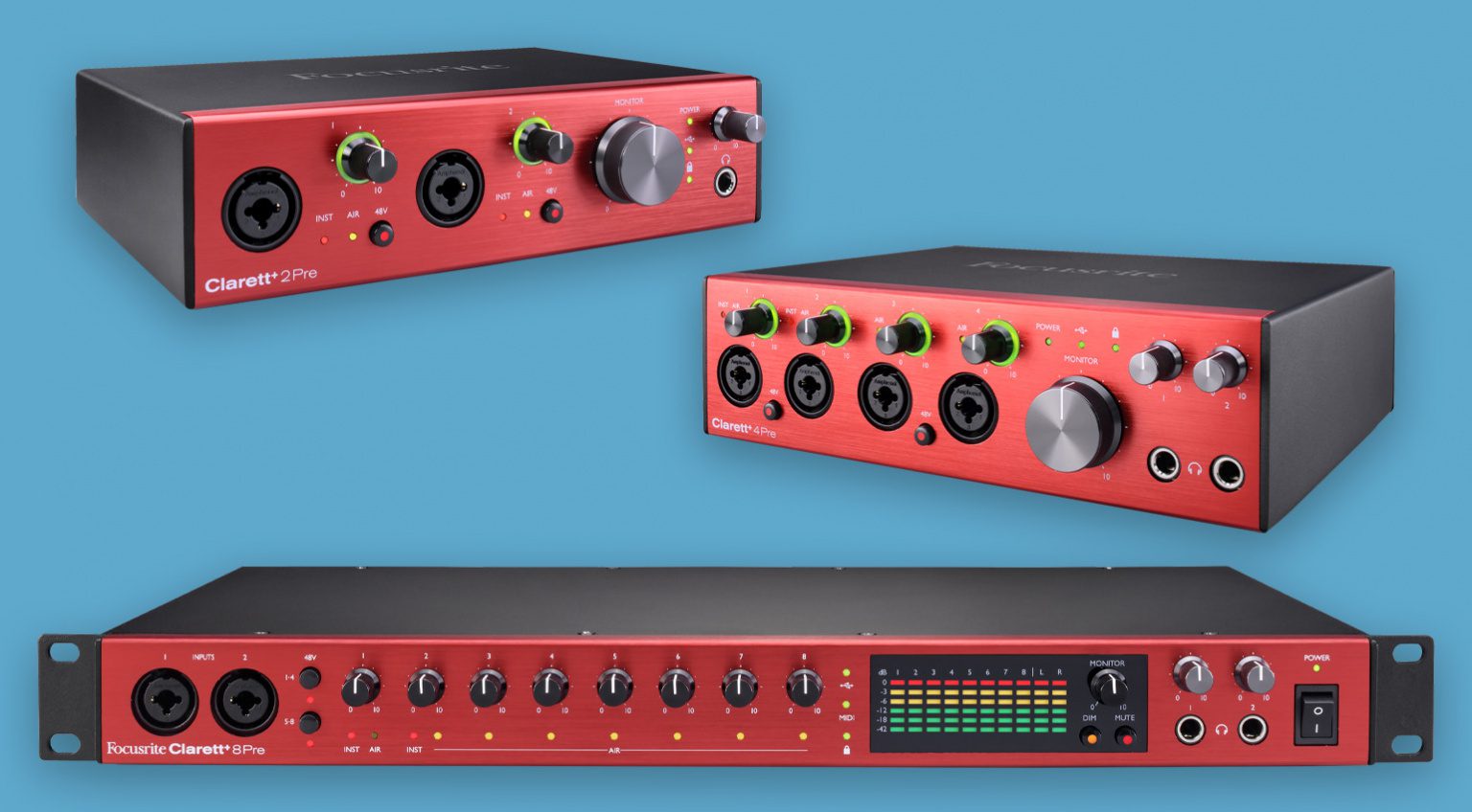 Focusrite Clarett OctoPre – 8 In, 8 Out, ADAT - gearnews.de