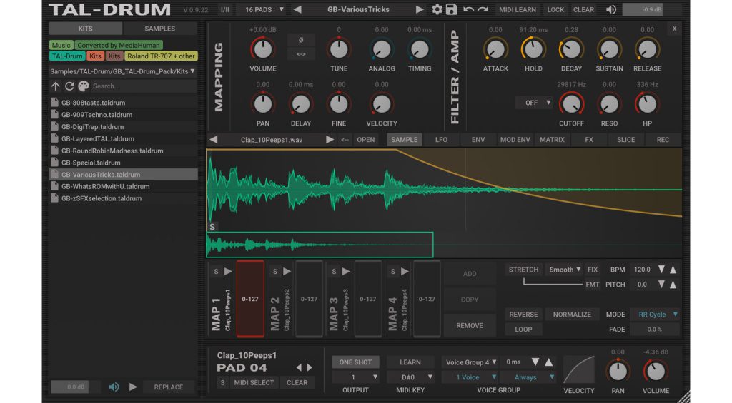 TAL Software TAL-DRUM: Drum Sampler Deluxe für 60 Euro - gearnews.de