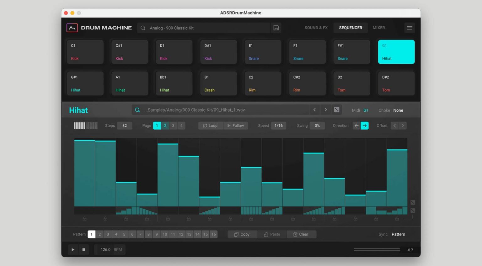 ADSR Drum Machine: Virtueller Drum-Sampler im Stil von Battery ...