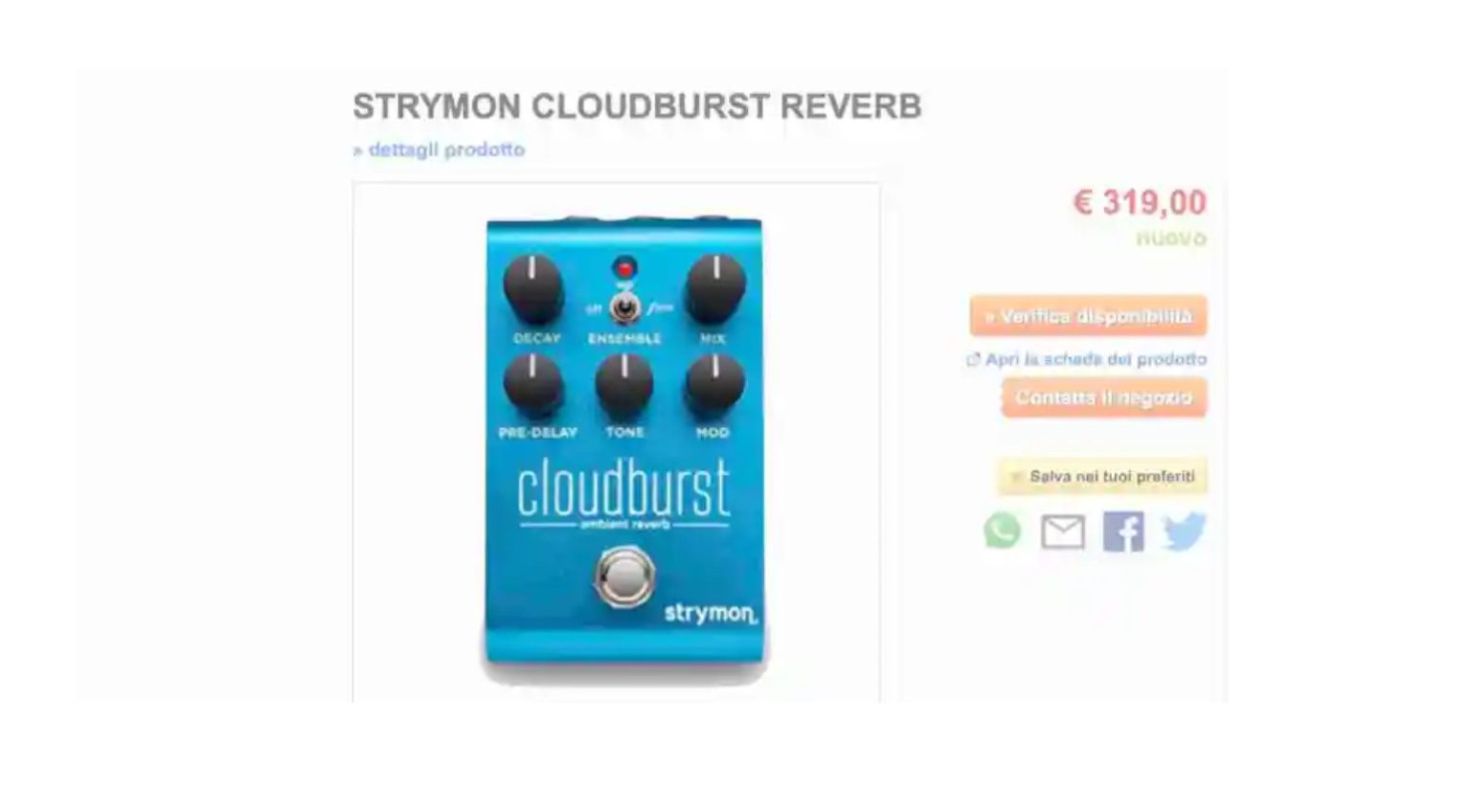 Strymon Cloudburst Ambient Reverb - gearnews.de