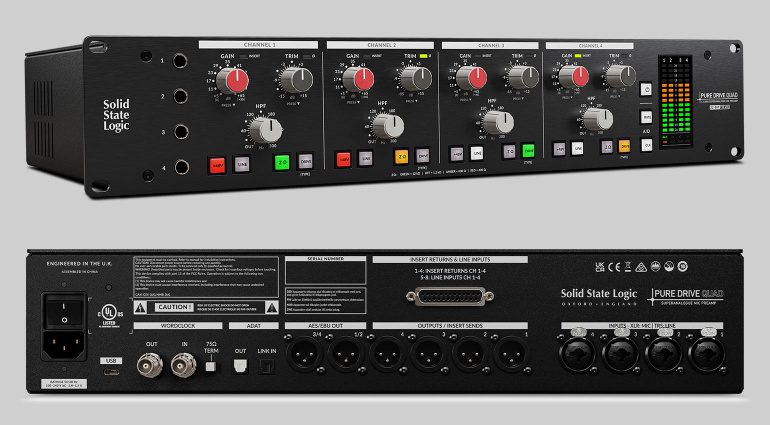 SSL Pure Drive Quad & Octo Mikrofon-Preamps mit USB-Interface - gearnews.de