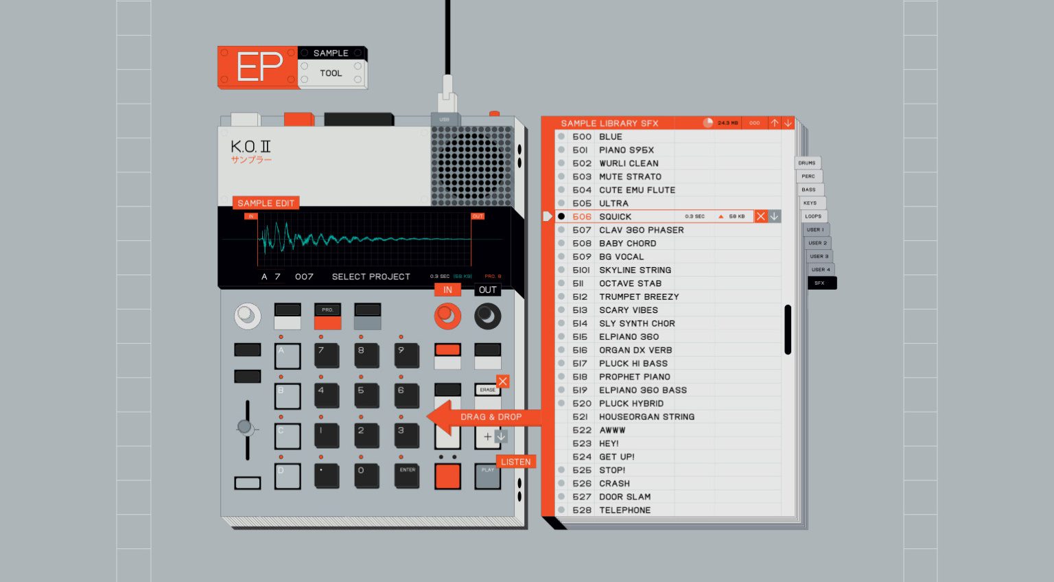Teenage Engineering EP-133 K.O. II: Jetzt mit 128 MB!