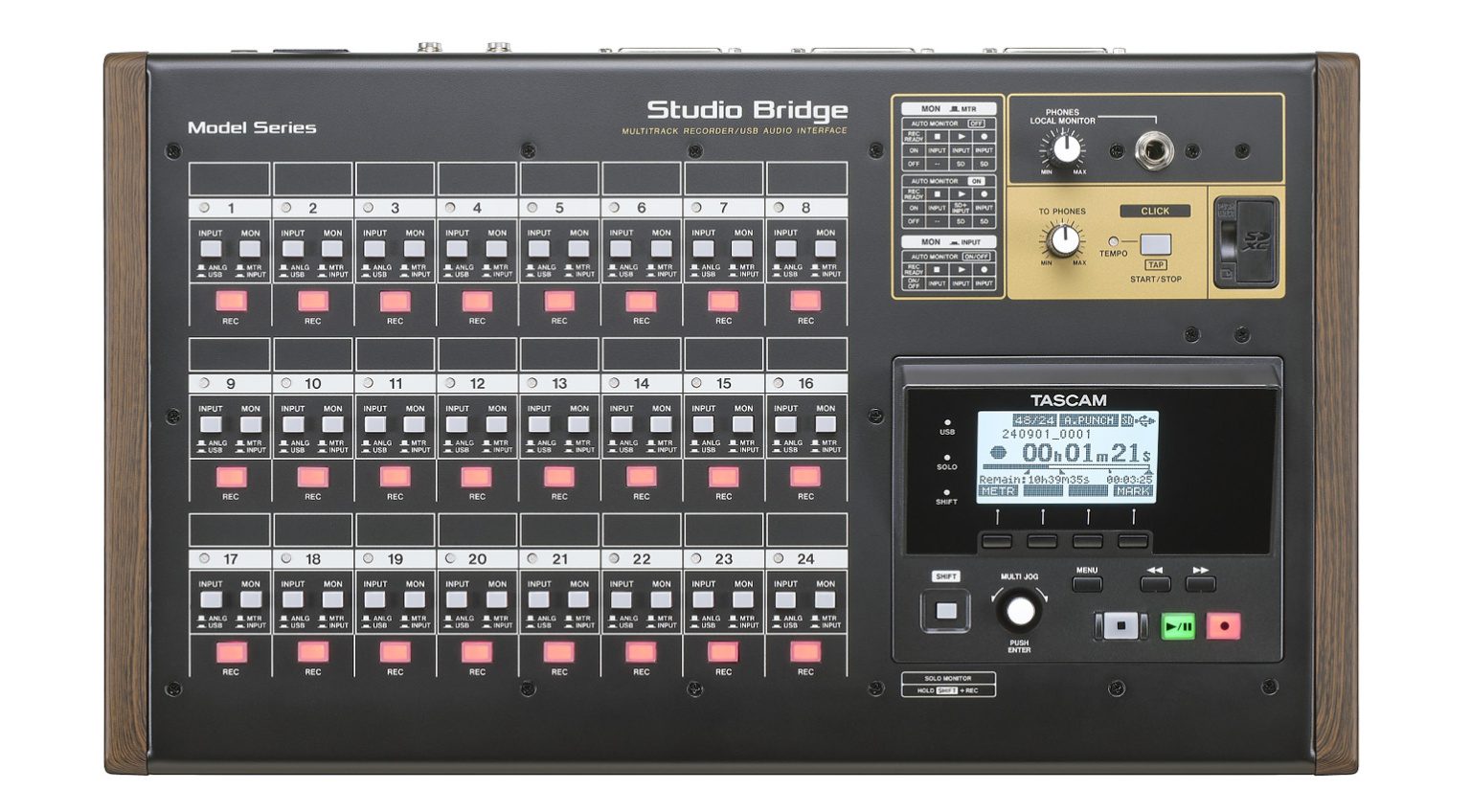 Tascam Studio Bridge: 24-Spur-Recorder und Audiointerface