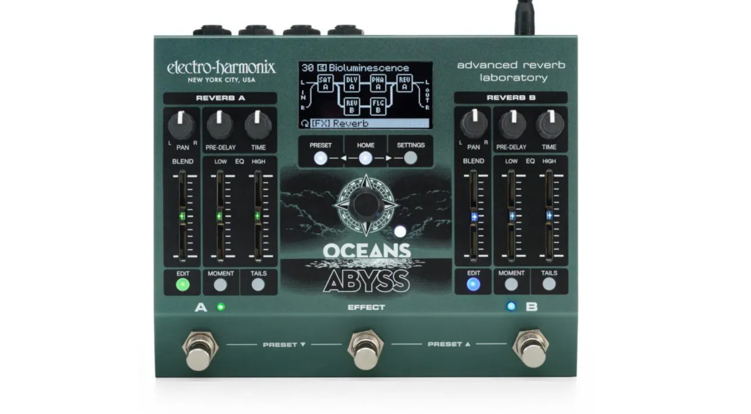 EHX Oceans Abyss Reverb: Doppelter Düsterhall dröhnt dramatisch ...