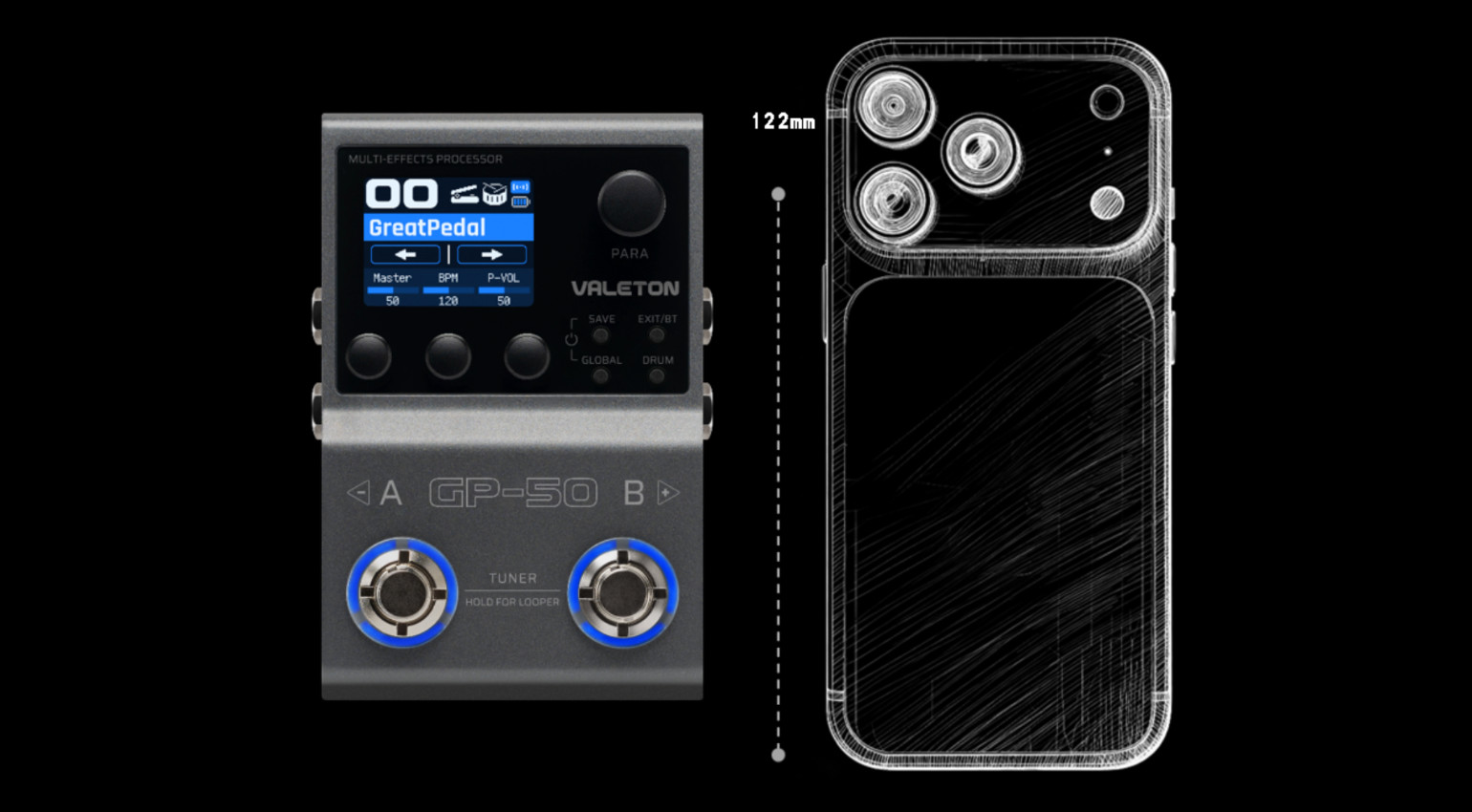 Valeton GP-50: Multi-Effekt-Kraftpaket und NAM-Pedal mit Akku - gearnews.de