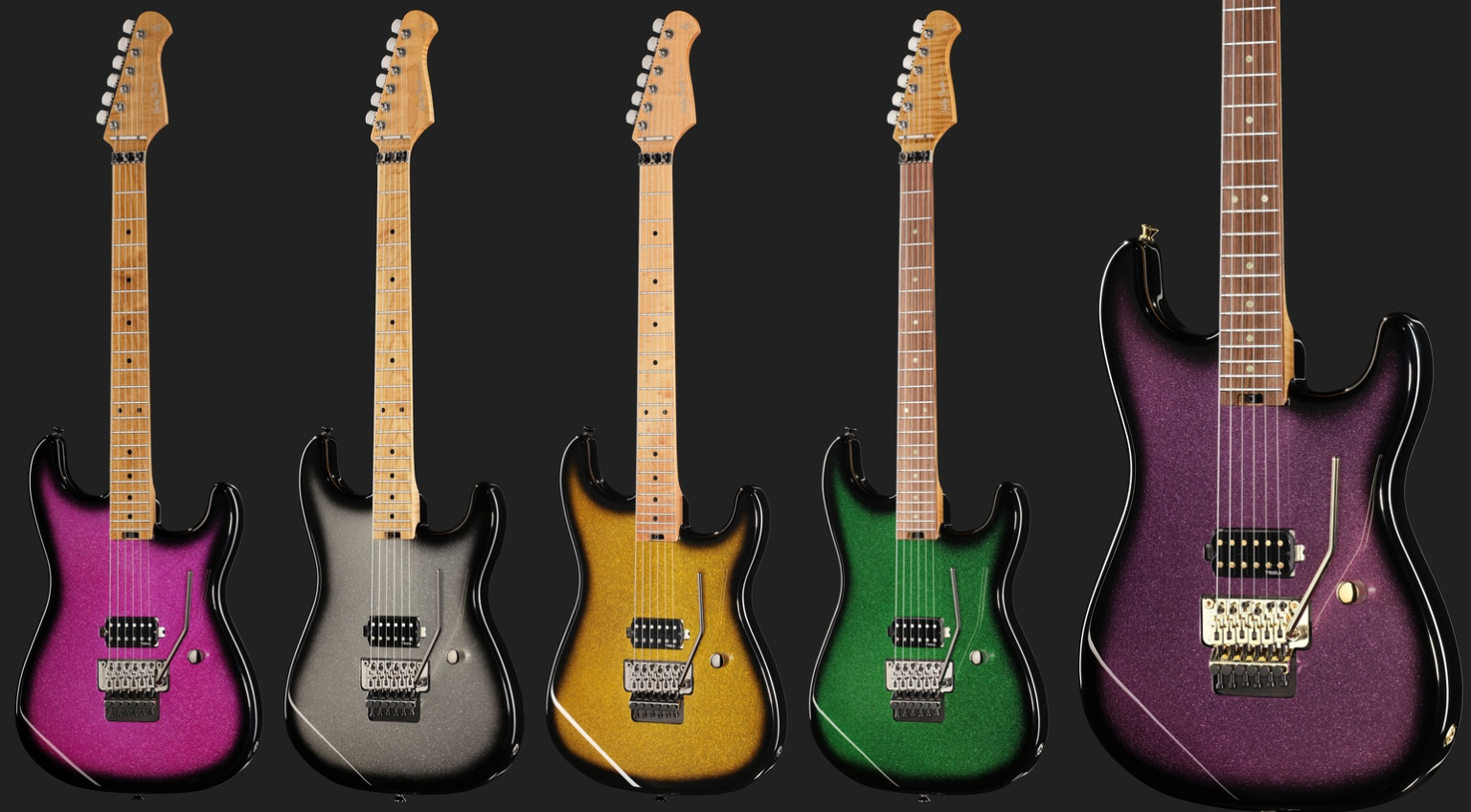 Harley Benton ST-80FR: Neue Gitarren mit Sparkle Burst und Holographic ...